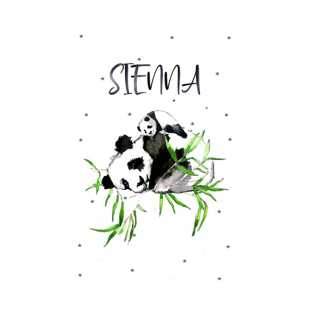 Panda Snuggle Wall Art – Luna and Folly