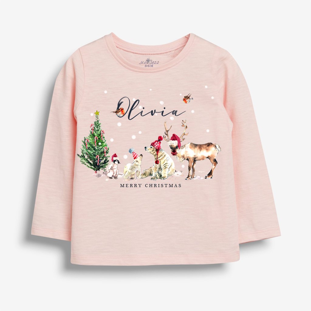 Merry Christmas Newborn Tee - Luna and Folly