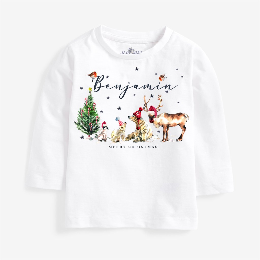 Merry Christmas Newborn Tee - Luna and Folly